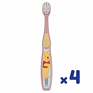 Crest & Oral-B Baby Toothbrush and Toothpaste Training Kit for Infant and Toddler Age 0-3, Fluoride-Free, (2) Gel Toothpastes 1.6 oz ea. + (4) Toothbrushes, Disney's Winnie the Pooh