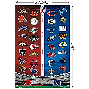 Trends International NFL League - Logos 22 Wall Poster, 22.375" x 34", Unframed Version