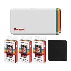 Polaroid Originals Hi-Print 2 x 3-Inch Pocket Photo Printer with Bluetooth Bundle Originals Hi-Print 2x3-Inch Paper Cartridge (3-Pack, 20 Sheets) and Album for Instant Prints (5 Items)