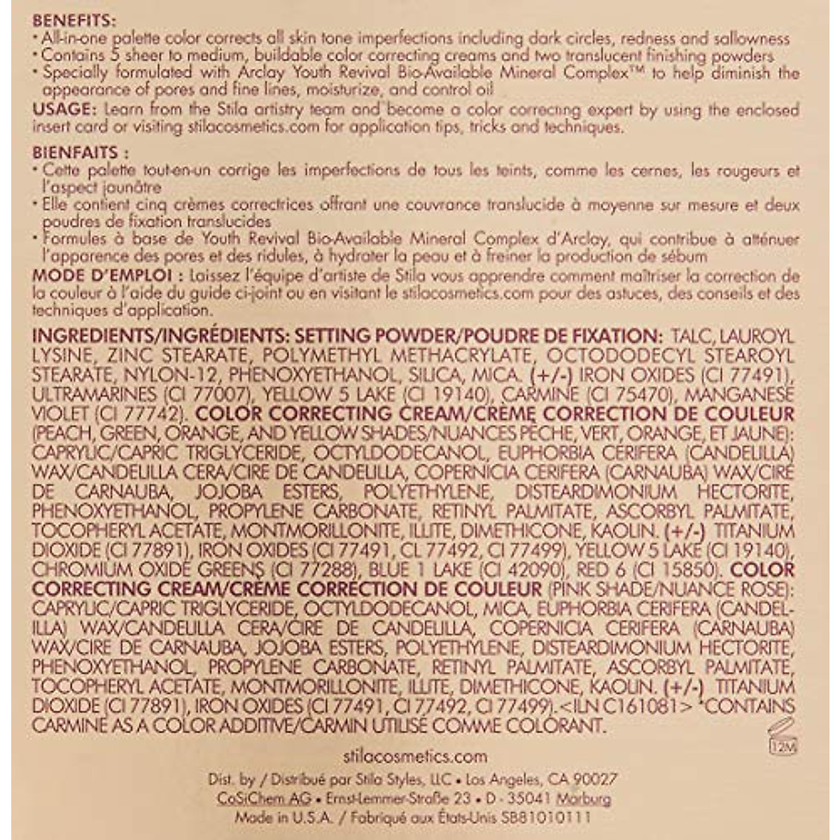 Stila Correct And Perfect All In One Color Correcting Palette, 0.45 Ounce