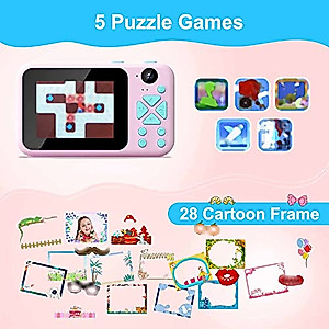 Vlogging Camera for Kids, Full Hd 1080p Rechargeable Electronic Mini Camera for Boys and Girls, Point and Shoot Digital Cameras with IPS Screen, Electronic Anti-Shake Digital Camera