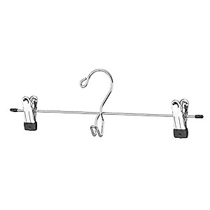 Whitmor Add Skirt/Slack Hanger, Set of 10, Chrome