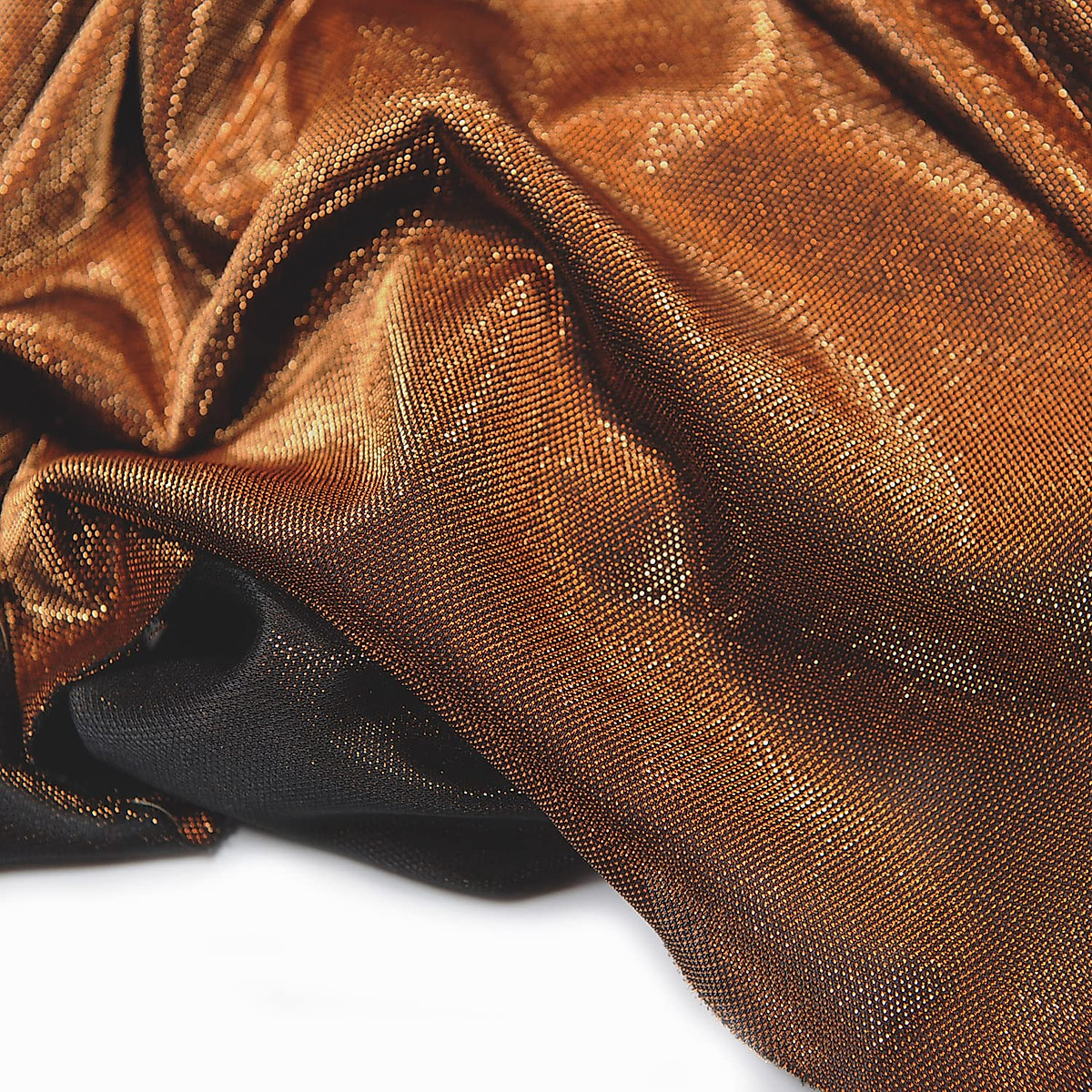 Rose Flavor Glitter Netting Fabric 58" Width for Wedding and Decoration (Gold,2yds)