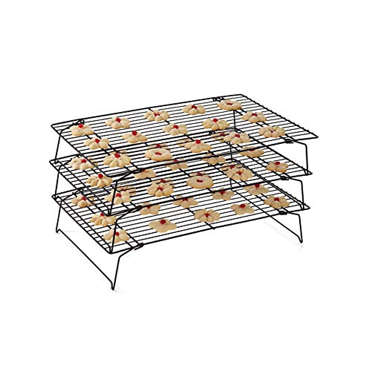 Wilton Excelle Elite 3-Tier Cooling Rack for Cookies, Cake and More, Black