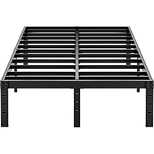 Artimorany Full Size Bed Frame, 18 Inch Mattress Foundation, Heavy Duty Steel Slats Support Platform with Underbed Storage, Easy Assembly, Non Squeak, Black