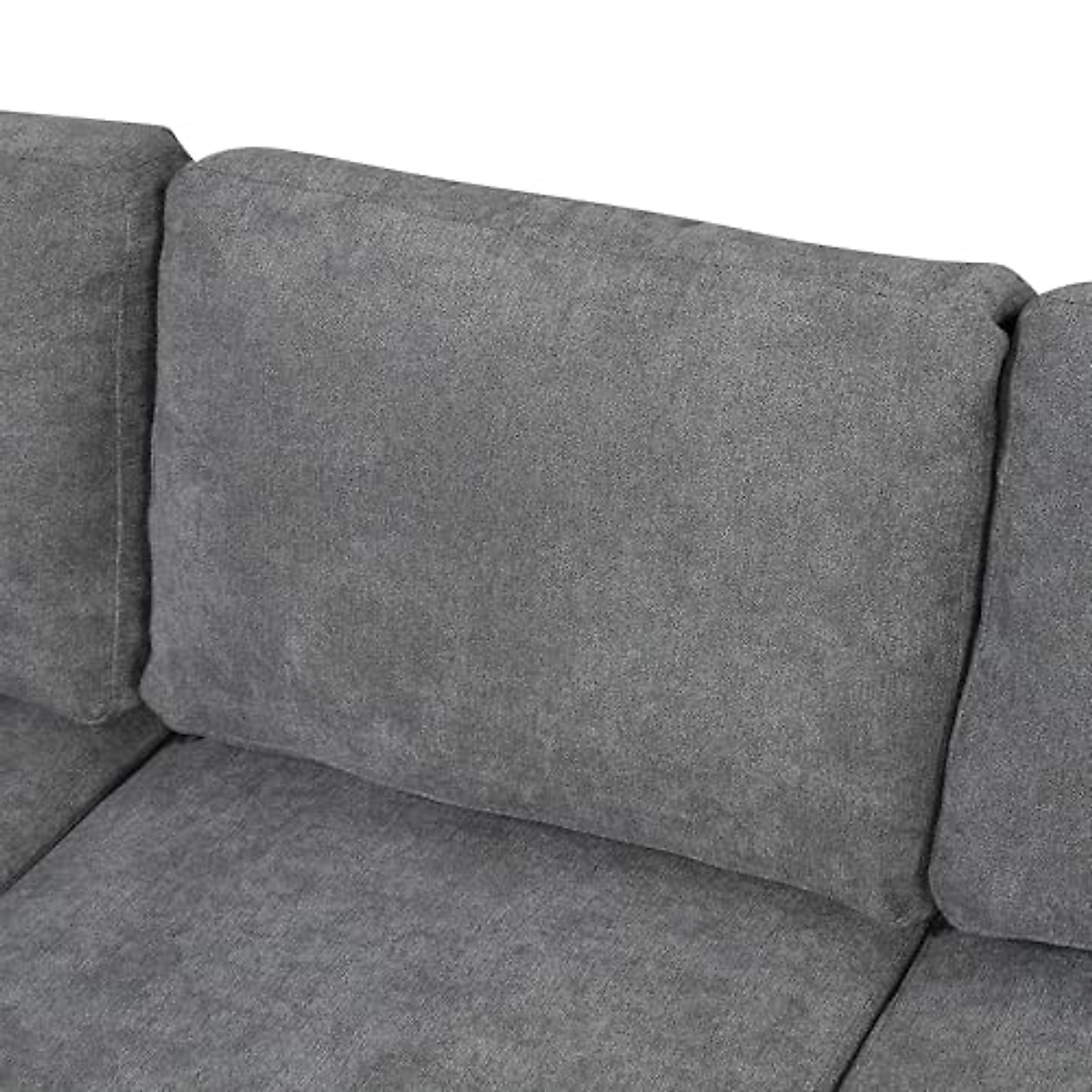 Acosure 109" U-shaped Sectional Pull-out Sofa Bed with Storage Chaise,2-in-1 Convertible Couch W/ 4 Back Pillows & 2 USB Ports,Luxurious Sleeper Furniture Set for Living Room Large Space,Grey Chenille