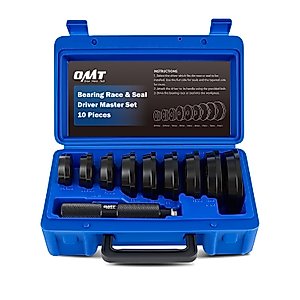 Orion Motor Tech Bearing Press Kit, 10pc Bearing Race and Seal Driver Set with Seal Driver and 9 Bearing Adapters, Seal Installer Bearing Driver Kit for Bearing Installation, with Blue Case