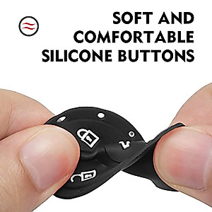 HUWANDJ Smart Key Fob Case Cover Compatible with Infiniti FX Series G35 Q45 QX56 Nissan 350Z Altima Armada Cube Juke Maxima NV Quest Rogue SENTRA 2 3 4 Button Keyless Entry Carbon Fiber Pattern Black