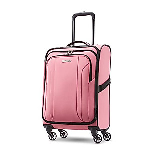AMERICAN TOURISTER Troupe Hardside and Softside, Pink Lemonade/White, 4PC Set