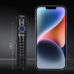 Wurkkos FC11 Rechargeable LED Flashlights Max 1300Lumen High 90CRI EDC Flash Light USB C Charge,IP67 Waterproof Torch, Magnetic Tailcap, Great for Dog Walking Home use Emergency(5000K)