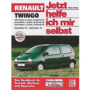 Renault Twingo. Jetzt helfe ich mir selbst: OHV-Motor 1,3 Liter, 40 kW/55 PS. Econ-Motor 1,2 Liter, 40 kW/55 PS. Econ-Motor 1,2 Liter, 43 kW/60 PS. ... Mit Pannenhelfer und vielen Praxistips