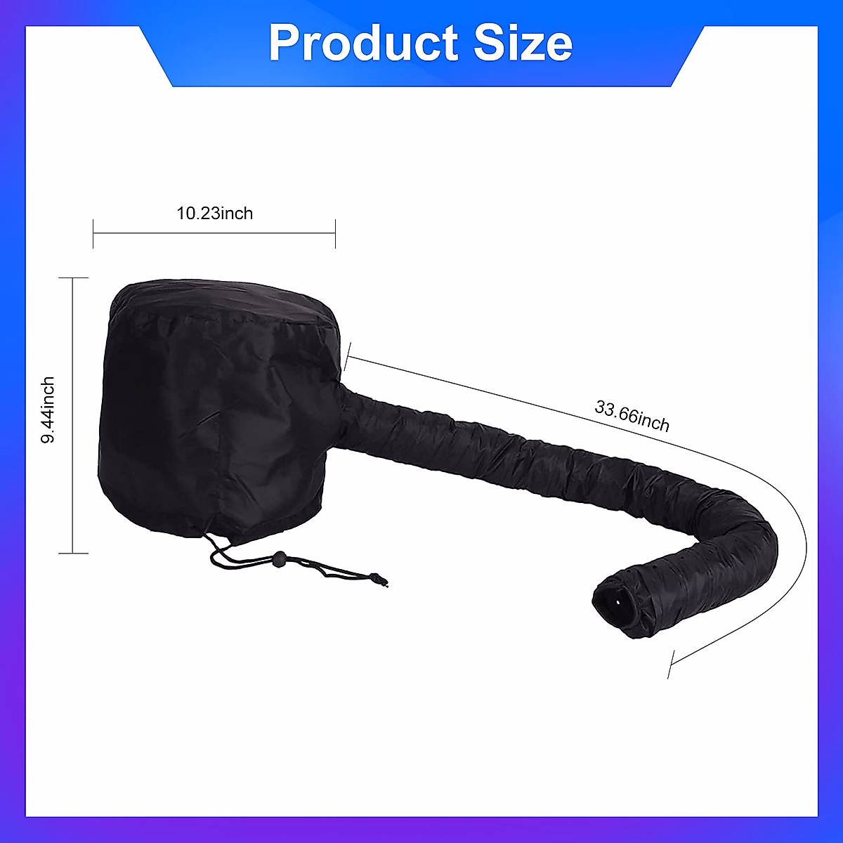 Hair Care Soft Bonnet Hair Dryer Attachment with Hose, Speed Up Full Hair Drying, No Damage to Hair, Easy to Wear, Suitable for All Head Shapes