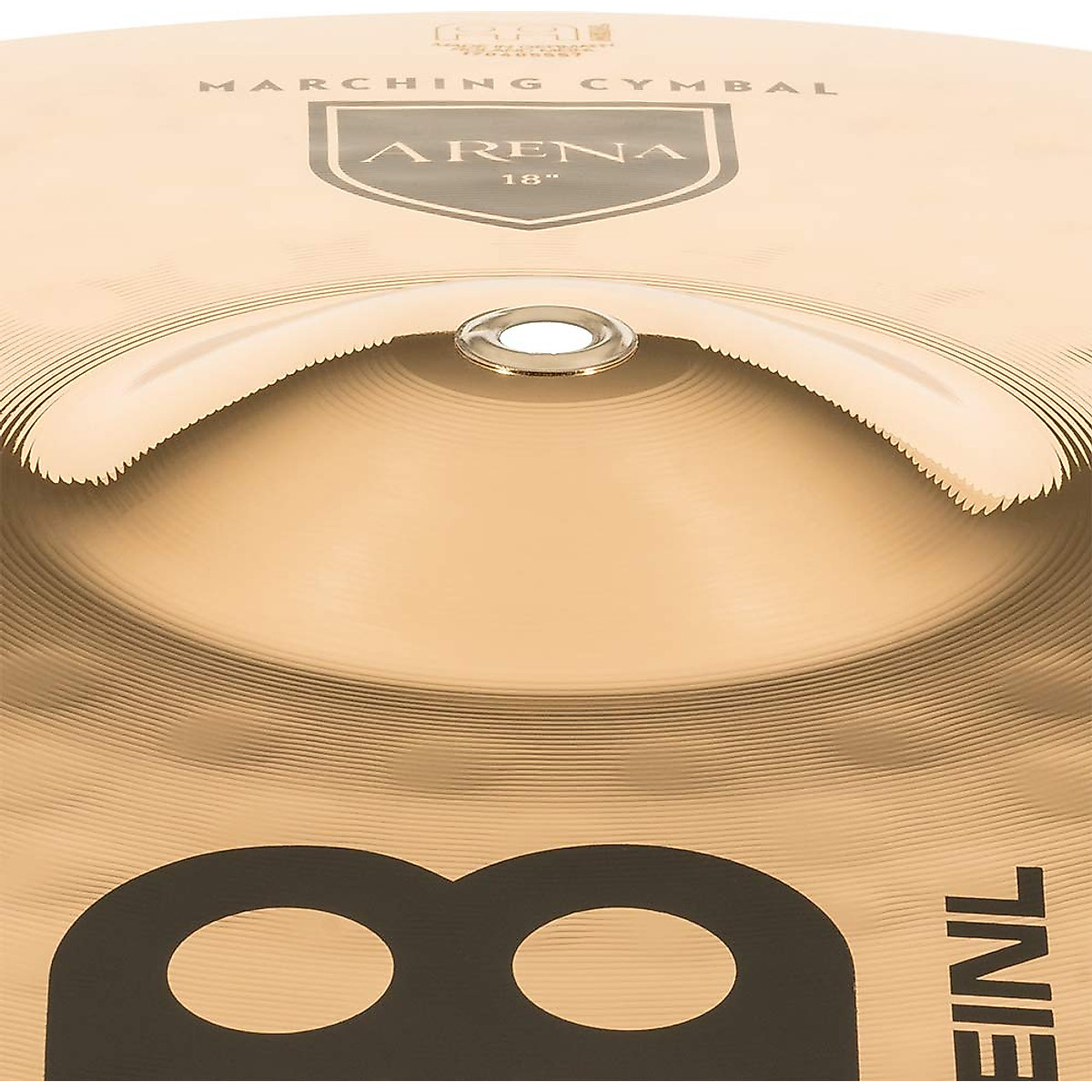 Meinl 18” Arena Marching Cymbal Pair with Straps - Professional Bronze Alloy Brilliant Finish - Made In Germany, 2-YEAR WARRANTY (MA-AR-18)
