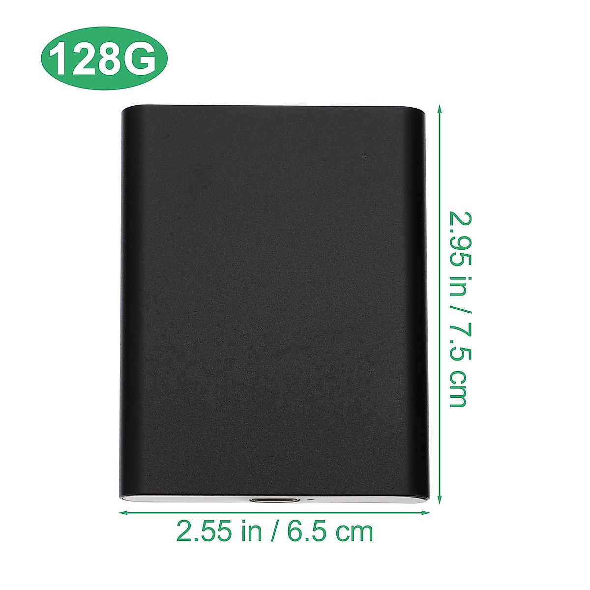 UKCOCO 1pc SSD Solid State Drive Small Hard Drive External Hard Drive 128GB Hard Drive 128GB HDD 128GB Hard Drive Hard Disk External HDD Portable Hard Drive Mobile SSD 128GB Metal Mini