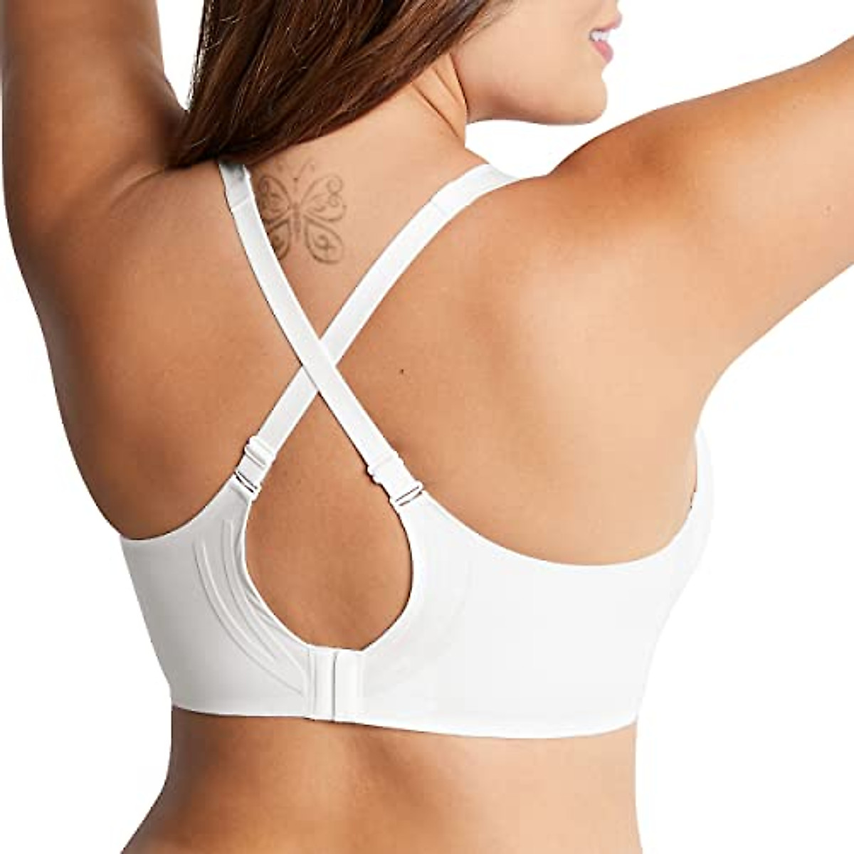 Bali Women's Comfort Revolution Wirefree, Soft Touch Ultimate Wireless Support Bra, White
