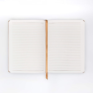 DesignWorks Ink Suede Flexible Cloth Journal Notebook with Lined Pages and Ribbon Bookmark for Work, Writing, Journaling - 5.75" x 8" Dusty Blush Pink Journal