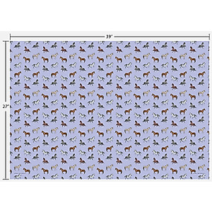 REVEL & Co Equus Horse Birthday Gift Wrap by Hoot LeRoux—Horse Wrapping Paper Folded flat, 27 x 39 inches
