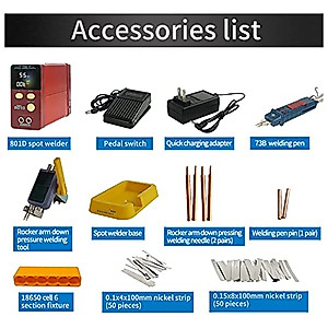 ALSUP Battery Pack Spot Welder 801D Pulse Spot Welder Precision Battery Welder 12KW Capacitor Energy Storage Spot Welder 18650 14500 Lithium Battery Pack Construction