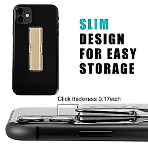 Weewooday 6 Pieces Finger Strap Phone Holders Phone Handle Grip Cell Phone Stand with Kickstand Elastic Phone Finger Holder for Cell Phone Case Small Tablets