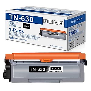 TN-630 TN630 TN 630 1 Pack Toner Cartridge Compatible TN630 Black Toner Replacement for Brother TN630 TN660 HL-L2380DW HL-L2300D MFC-L2680W MFC-L2685DW L2707DW L2720DW L2740DW DCP-L2520DW Printer YOIS