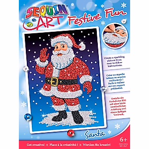 Sequin Art 1925 Santa Christmas Craft Kit from The Festive Fun Range