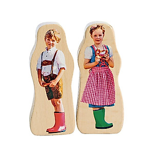 Excellerations Photo-Realistic Multicultural Wooden Block Play Families, Set of 28, Preschool Educational Toys, Social Emotional Learning, Ages 2 Years and Up (Item # OURPEEPS)