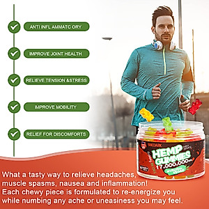 Hemp Gummies - Great for Peace & Relaxation, Soothes Soreness and Discomfort in The Body, High Potency Hеmр Oil Extract, Natural Fruity Flavors - Made in USA