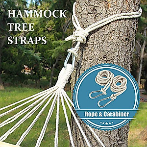 2 Tree Swing Hanging Straps Hammock Rope 13 FT Each with Heavy Duty Carabiner Hooks Kit for Camping or Tire Playground Accessories - Safer Extension Conversion/Easy Setup Indoor Outdoor
