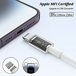 iPhone Fast Charger【Apple MFi Certified】, 20W USB C Wall Charger Block/27W Car Charger Adapter with 2-Pack 3FT Type C to Lightning Cable, Fast Charging Kit for iPhone 14/13/12/11Pro Max/XR/iPad