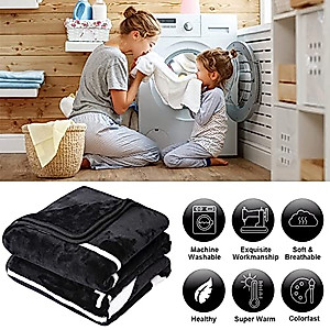 Jekeno Movie Clapboard Blanket Double Sided Print Throw Blanket Lightweight Durable Cozy for Movie Lover Adult Gift Black 50"x60"