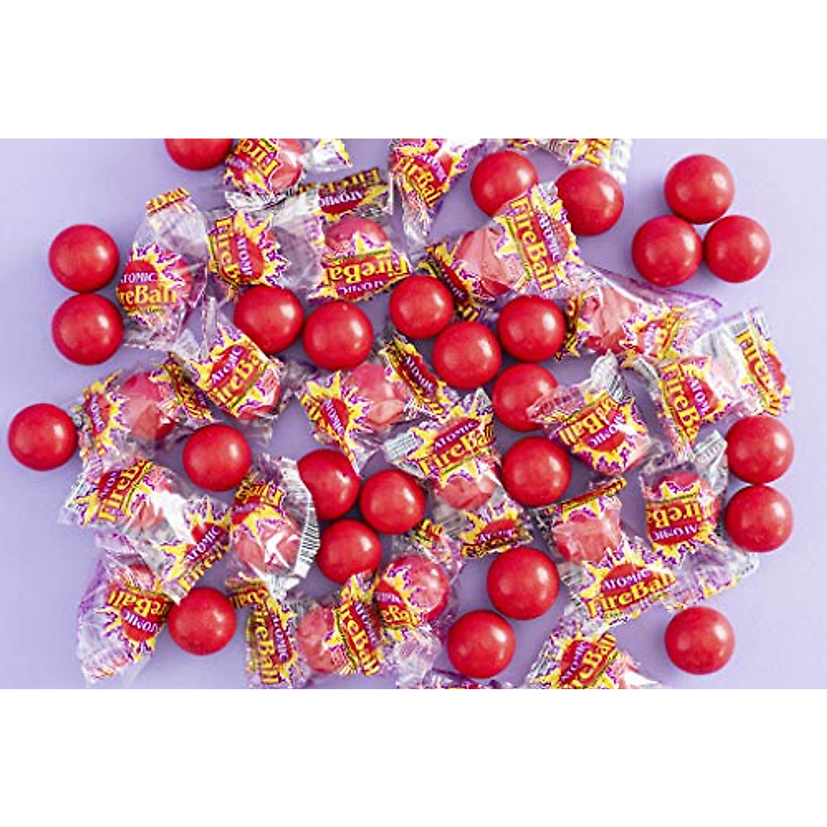 Atomic Fireballs Cinnamon Flavored Candy, 240 Individually Wrapped Pieces, 4.05 Pound Tub