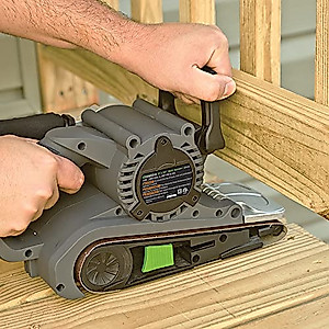 Genesis GBS321A Single Lever 3" x 21" Variable Speed Belt Sander with Adjustable Front Handle and Dust Collection Bag , Grey