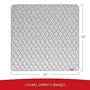 Baby Play Mat 50" X 50" Fit for TODALE Baby Playpen, Premium Foam Mat Non-Slip Cushioned Baby Playpen Mat for Playing, Grey Star