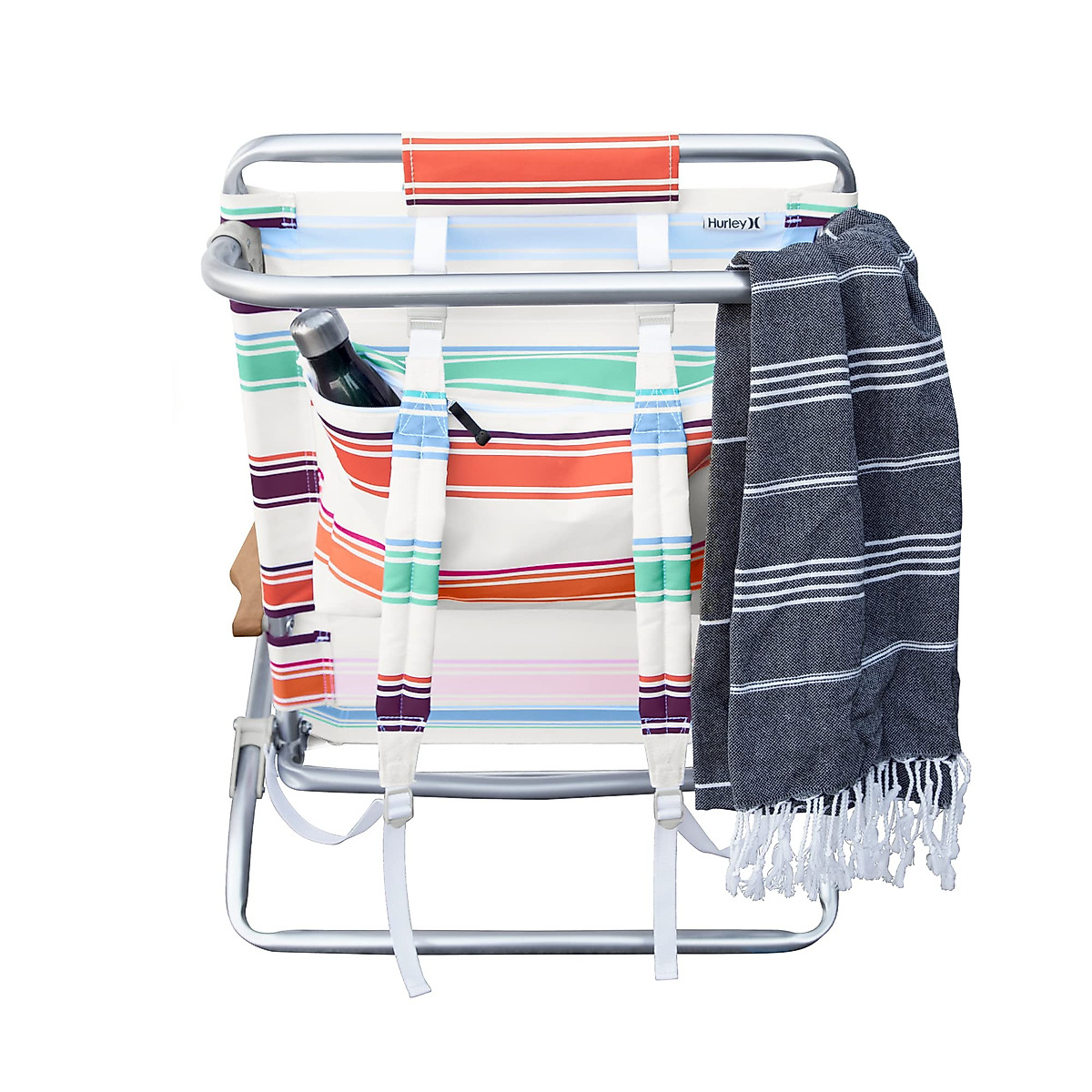 Hurley Deluxe Backpack Beach Chair, One Size, Plum