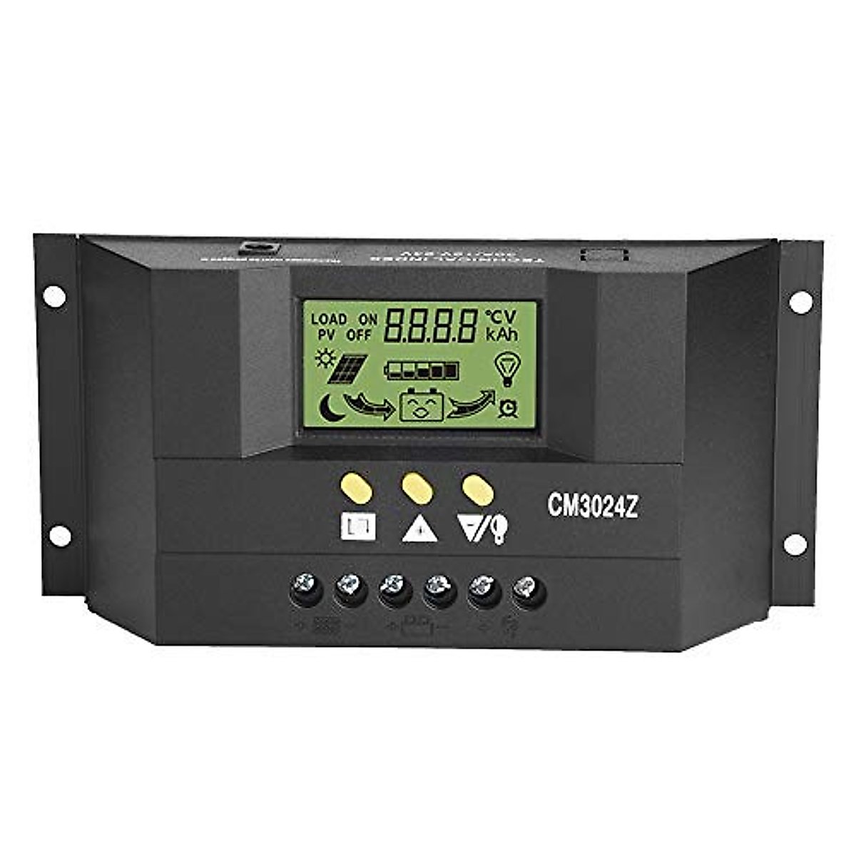 CM3024Z PWM Intelligent Solar Panel Charge Controller Regulator LCD Display 12V 24V 30A PVC