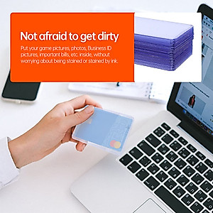 DOITOOL 50pcs Card Cover Hard Baseball Holder Baseball Display Playing Card Container Clear Case Membership to Someone Baseball Card Display Hard Plastic PVC Small Card