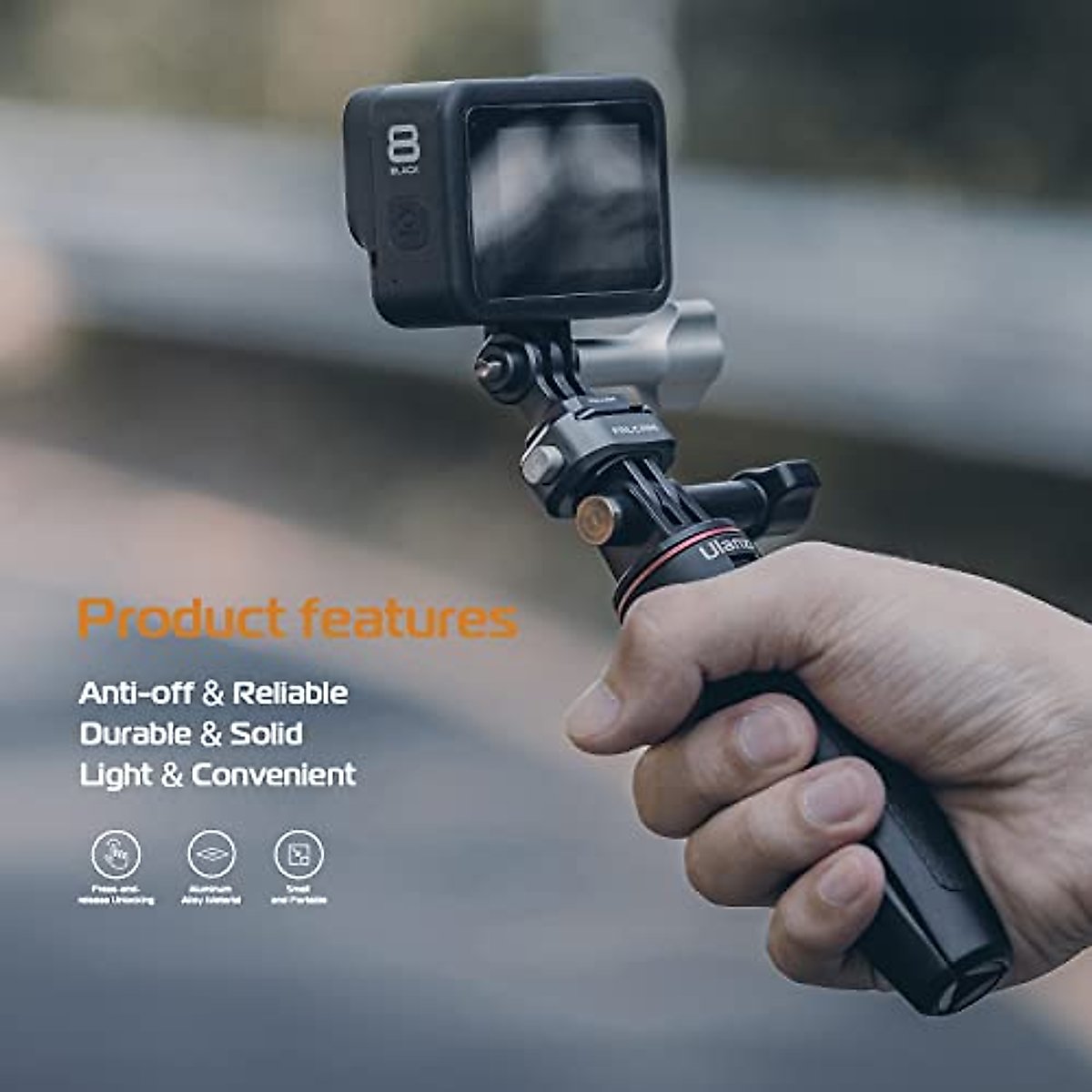 Falcam F22 Quick Release Kit for Action Cameras, Camera Mounting Adapter Convert Action Camera Interface to F22 QR System, 22mm Aluminum Camera Accessory Kit for Photographer, Fits for GoPro and DJI