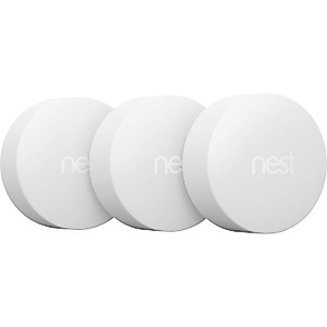 Google Nest Learning Smart Thermostat - 3rd Generation - Stainless Steel T3007ES Bundle with Google Nest Temperature Sensor 3 Pack T5001SF + elago Wall Plate Upgraded Wall Mount Cover - Matte White
