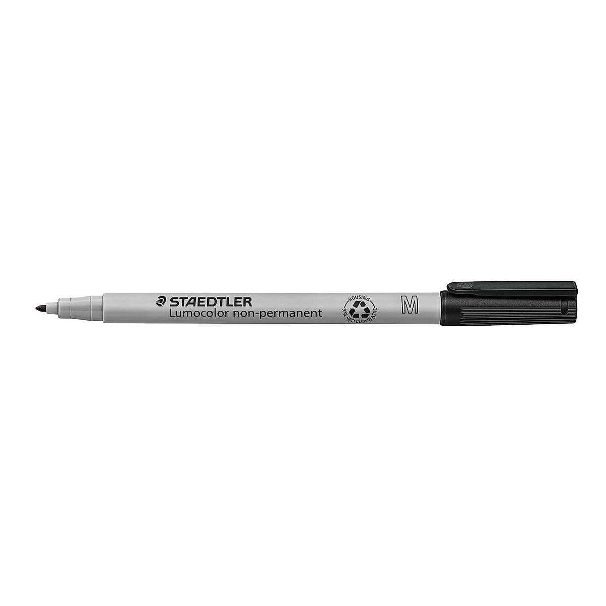 Staedtler Lumograph Non-Permanent, Wet Erase Marker Pens, Medium Tip Refillable Colored Markers, 4 Pack, 315 WP4
