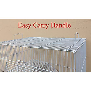 3-Tiers Small Animal Habitate Critter Cage Mouse Hamster Rat Gerbil Guinea Pig Home Sugar Glider Chinchilla Ferret (24" Length x 16" Depth x 24" Height, White)