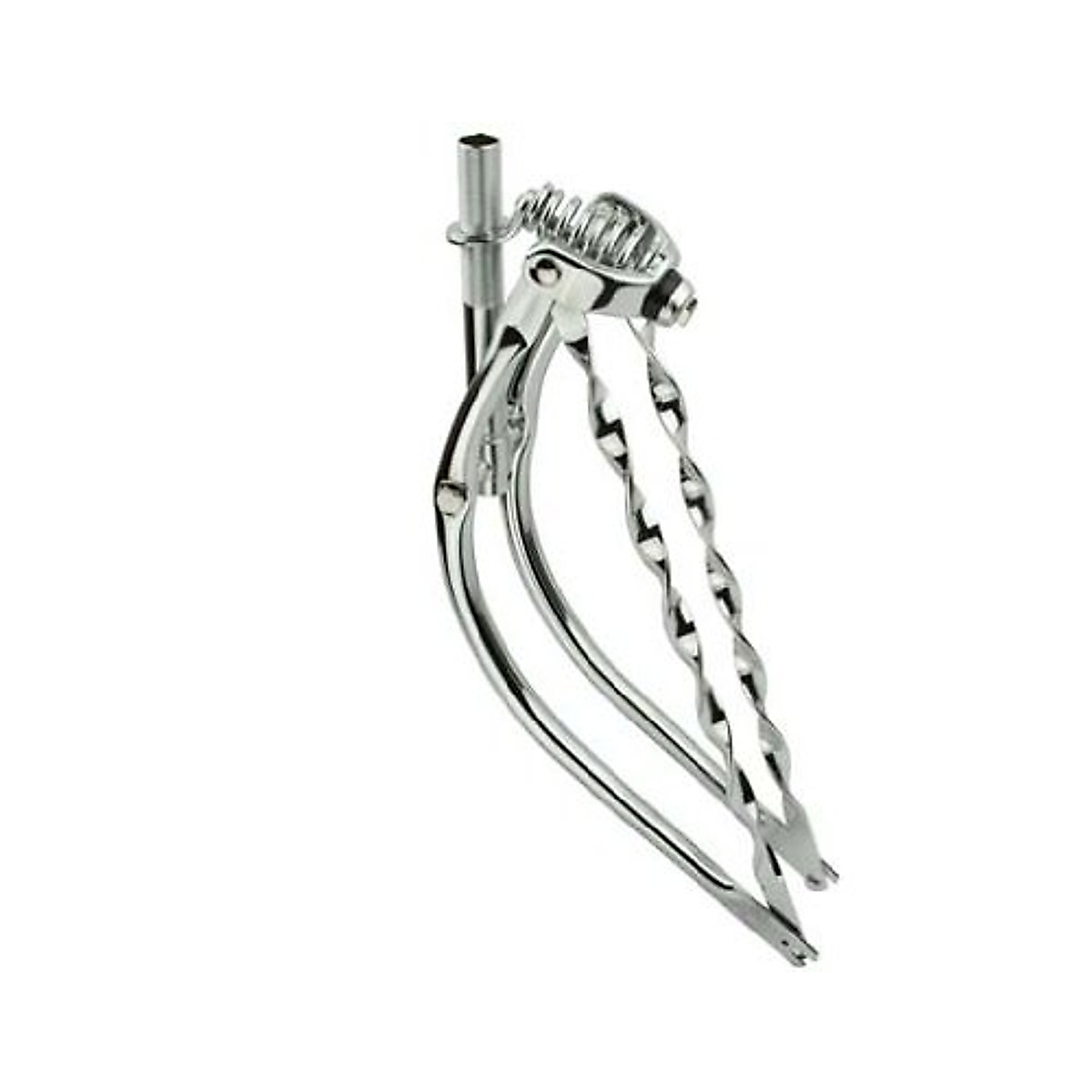 Lowrider Chrome 26" Bike Bent Spring Fork 1" with Twisted Bars. for 26" Bikes, Bicycles. Bike Part for Cruiser, BMX, Trike, Bicycle Parts