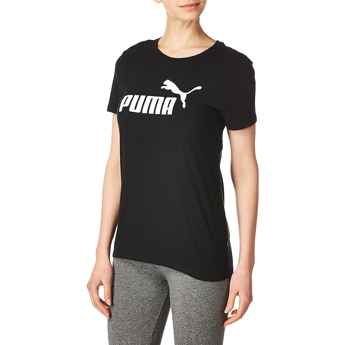 PUMA Women's Plus Size Essentials Tee, Cotton Black, 3X