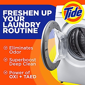 Washing Machine Cleaner by Tide, Washer Machine Cleaner with Oxi for Front and Top Loader Washer Machines, Deep Cleaning Odor Eliminator, 3 Month Supply