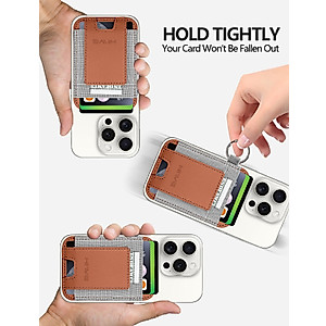 New-Upgrade Magnetic Card Wallet Holder for Apple Magsafe, Magnetic Magsafe Leather Wallet for iPhone 14/13/12 Magsafe, Mag-Safe Wallet for Back of iPhone 14 iPhone 13/12 Series, Fits 7 Cards, Brown