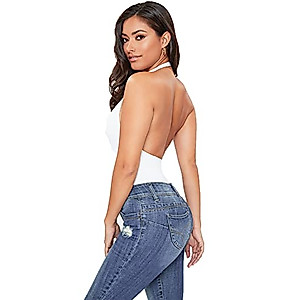 YMI Junior Women’s Wannabettabutt 2 Button Mid Rise Distressed Cuffed Denim Jeans(Medium wash Denim,11)