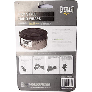 Everlast Worldwide 108-Inch Hand Wrap (Black)