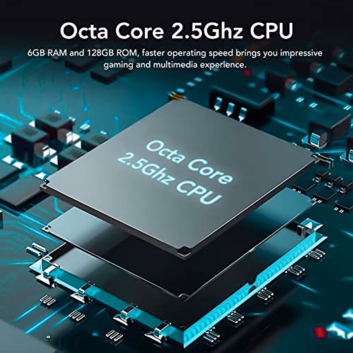 10.1 Inch Tablet for Android 11 Blue,8 Cores 2.5GHZ CPU,6GB RAM 128GB ROM,13MP Dual Camera,1960x1080 IPS HD Display,Dual Band WiFi,Supports Dual SIM Cards,BT 5.0(US)