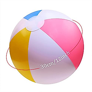 PENTA ANGEL Beach Balls 2PCS 12 Inch Inflatable/Blow Up World Globe Swimming Pool Party Favors Game Water Toy Beachball for Women Men Adults Summer Outdoor Playing