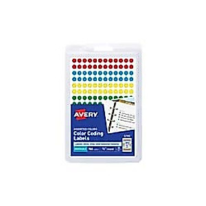 Avery Removable Color Coding Labels, 0.25 Inches, Assorted, Round, Pack of 768 (5795)