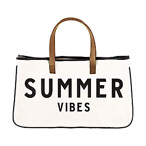 Santa Barbara Design Studio Canvas Tote, White/White, Brown, Black